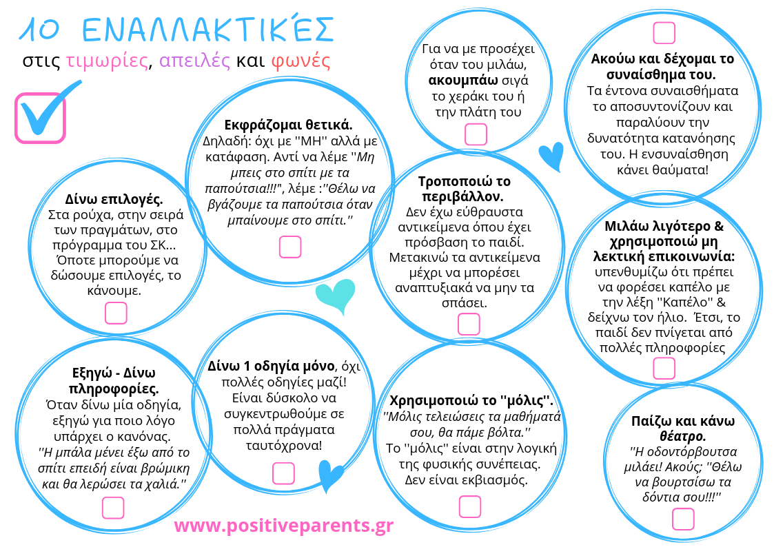 10 εναλλακτικές στις φωνές, στις απειλές και στις τιμωρίες (για το ...