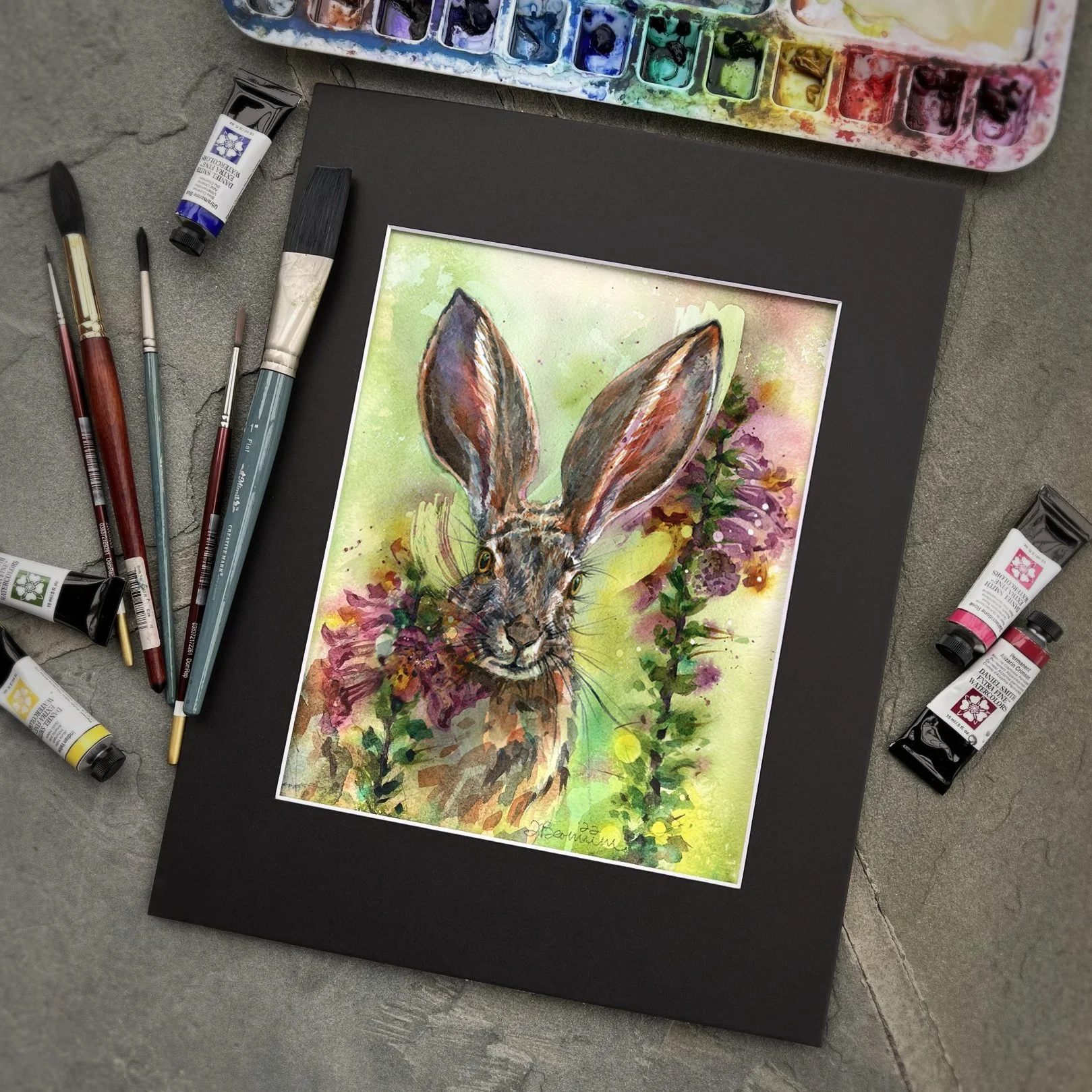 "Temporary Dissolution," Original watercolor, framed — Joanna Barnum