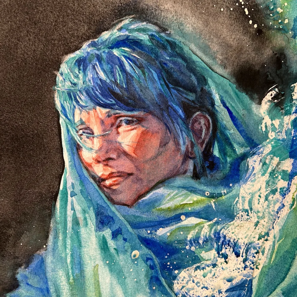 Painting "River" in Watercolor — Joanna Barnum