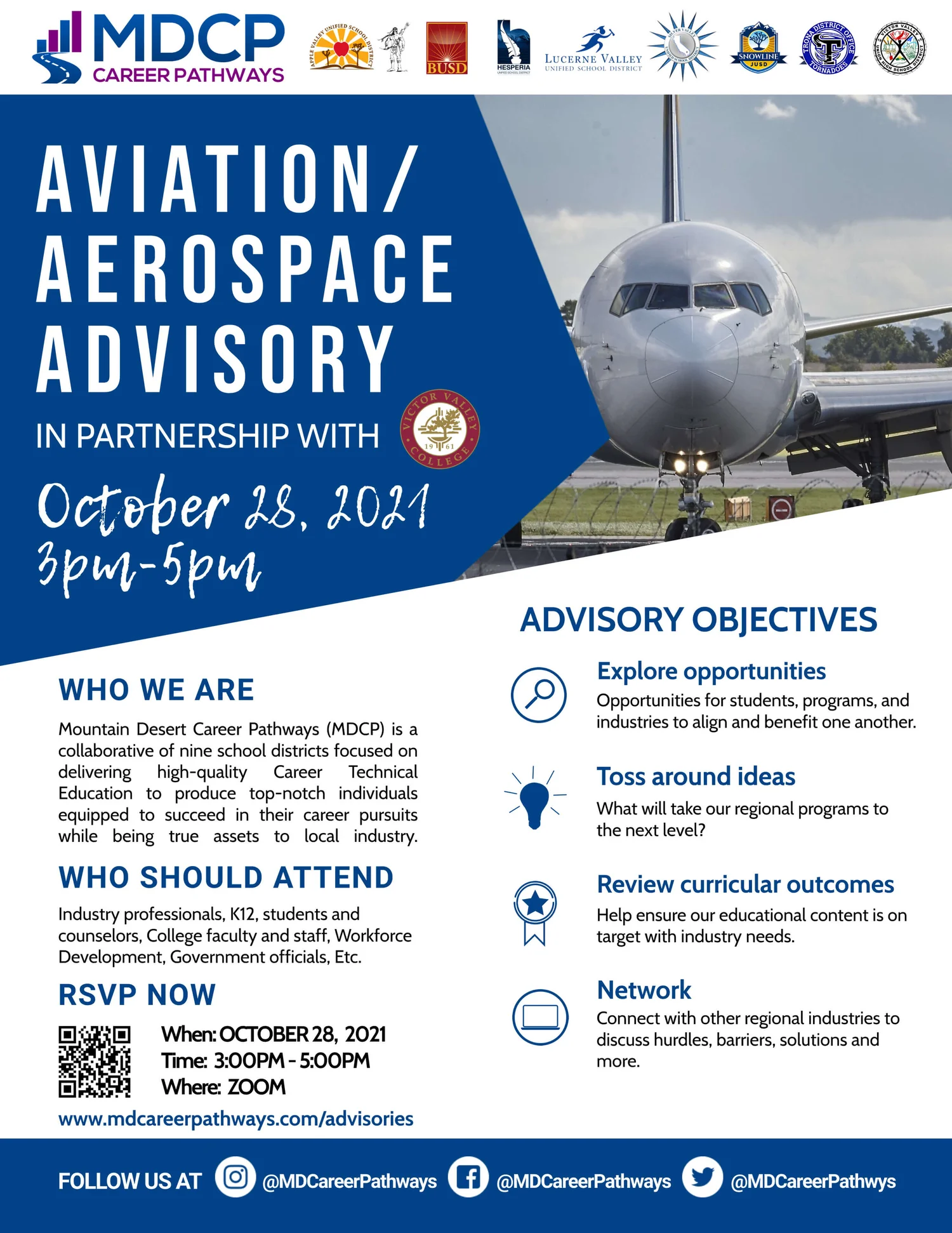 Fall 2021 Aviation / Aerospace Advisory — Mountain Desert Career Pathways