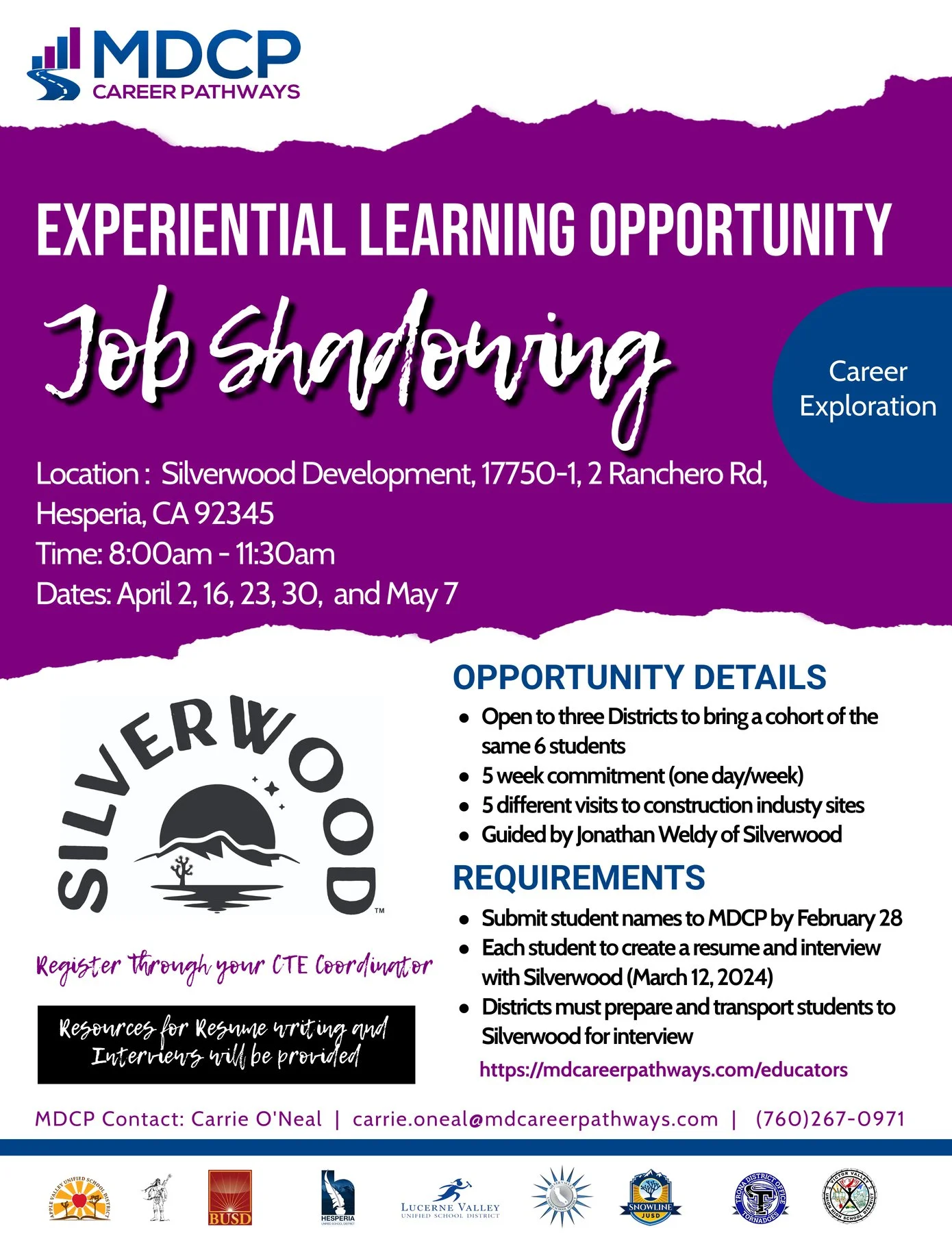 Job Shadowing Experience — Mountain Desert Career Pathways