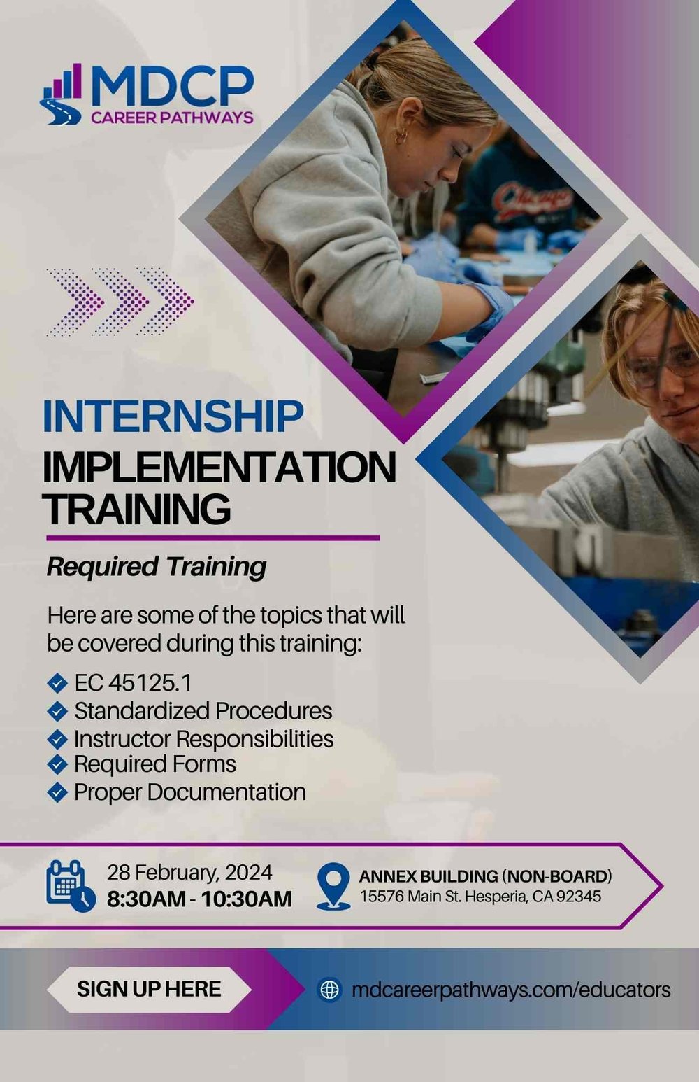 Internship Implementation Training — Mountain Desert Career Pathways