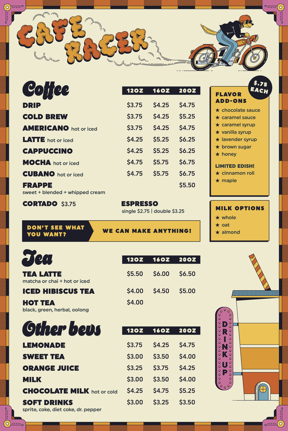 BREAKFAST MENU — Cafe Racer