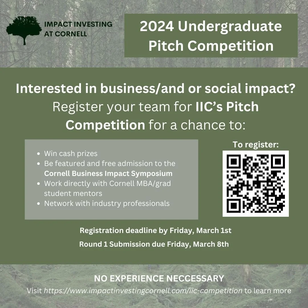 Cornell Impact Investing Competition — Impact Investing at Cornell