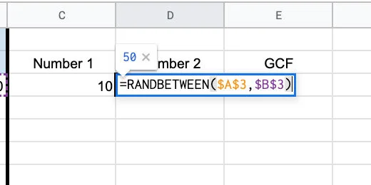 Generate an assignment generator for the greatest common multiple or ...