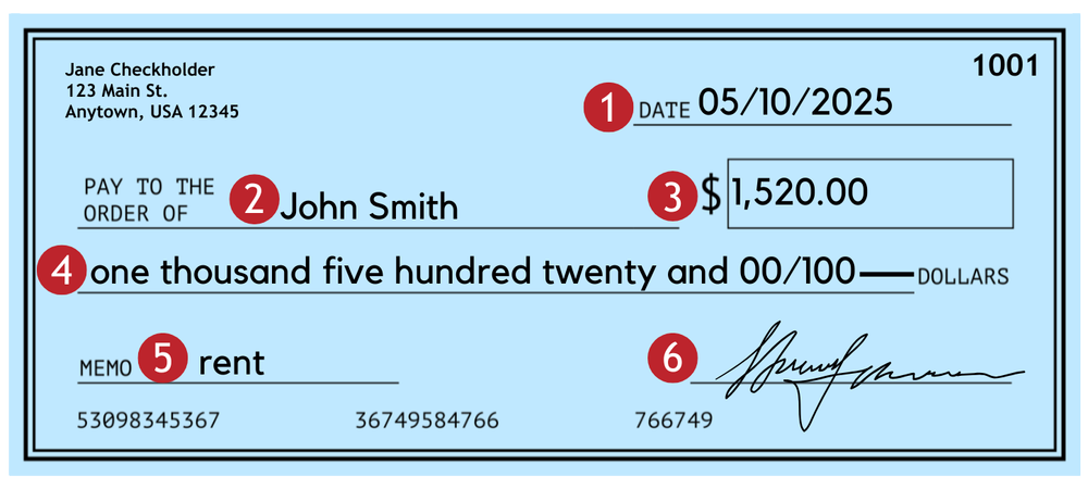 How to Properly Write a Check — Interfaith Federal Credit Union