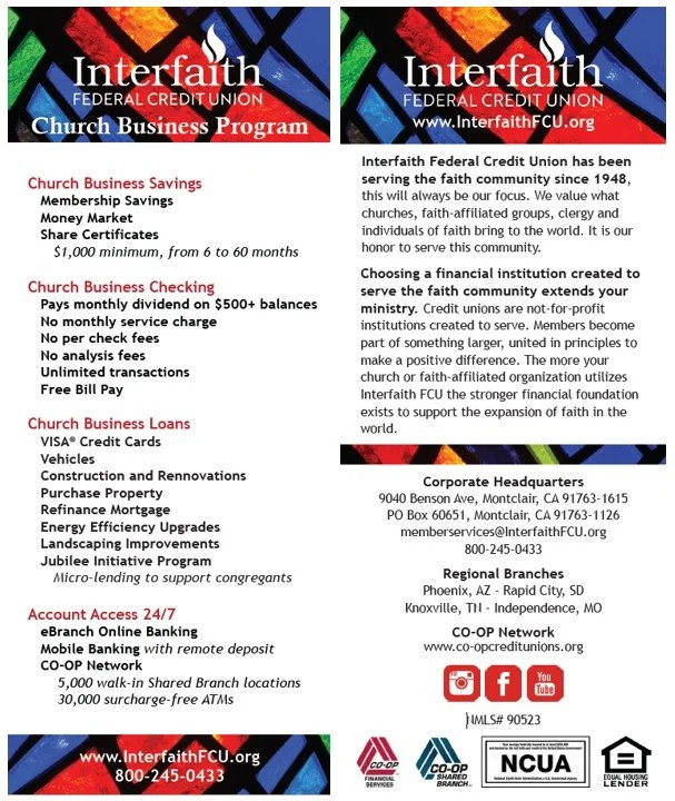 IFCU Services Flyers — Interfaith Federal Credit Union