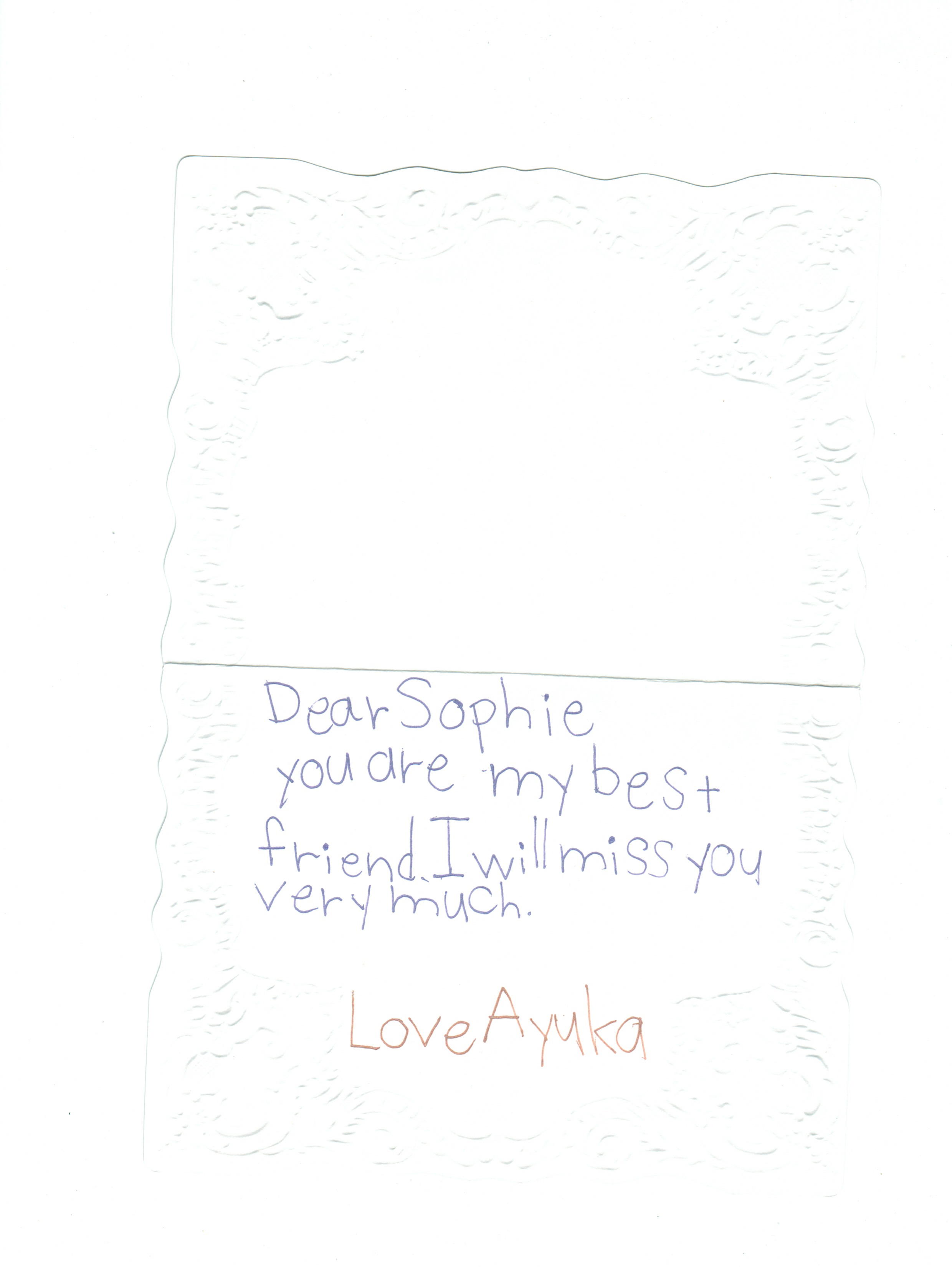 Dear Best Friend Letters