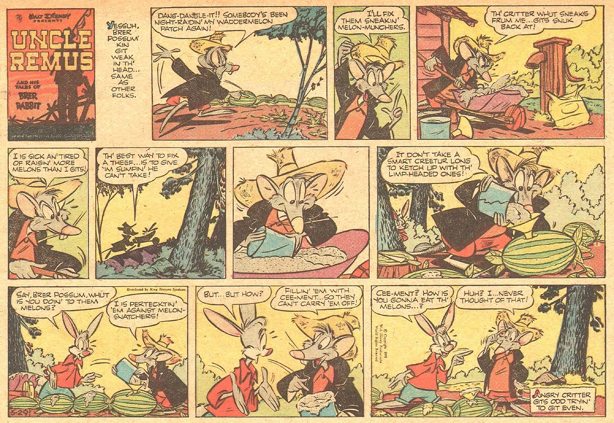 Disney's "Uncle Remus" strips — Hogan's Alley