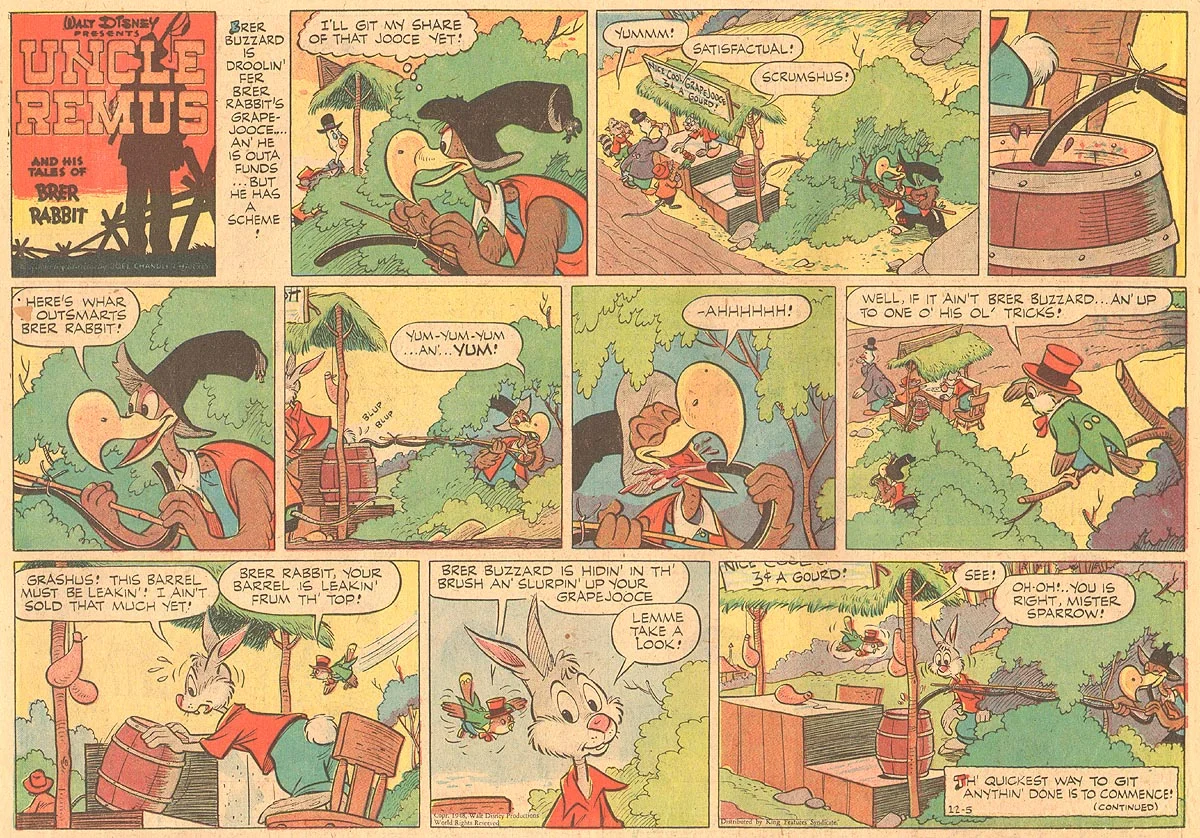 Disney's "Uncle Remus" strips — Hogan's Alley