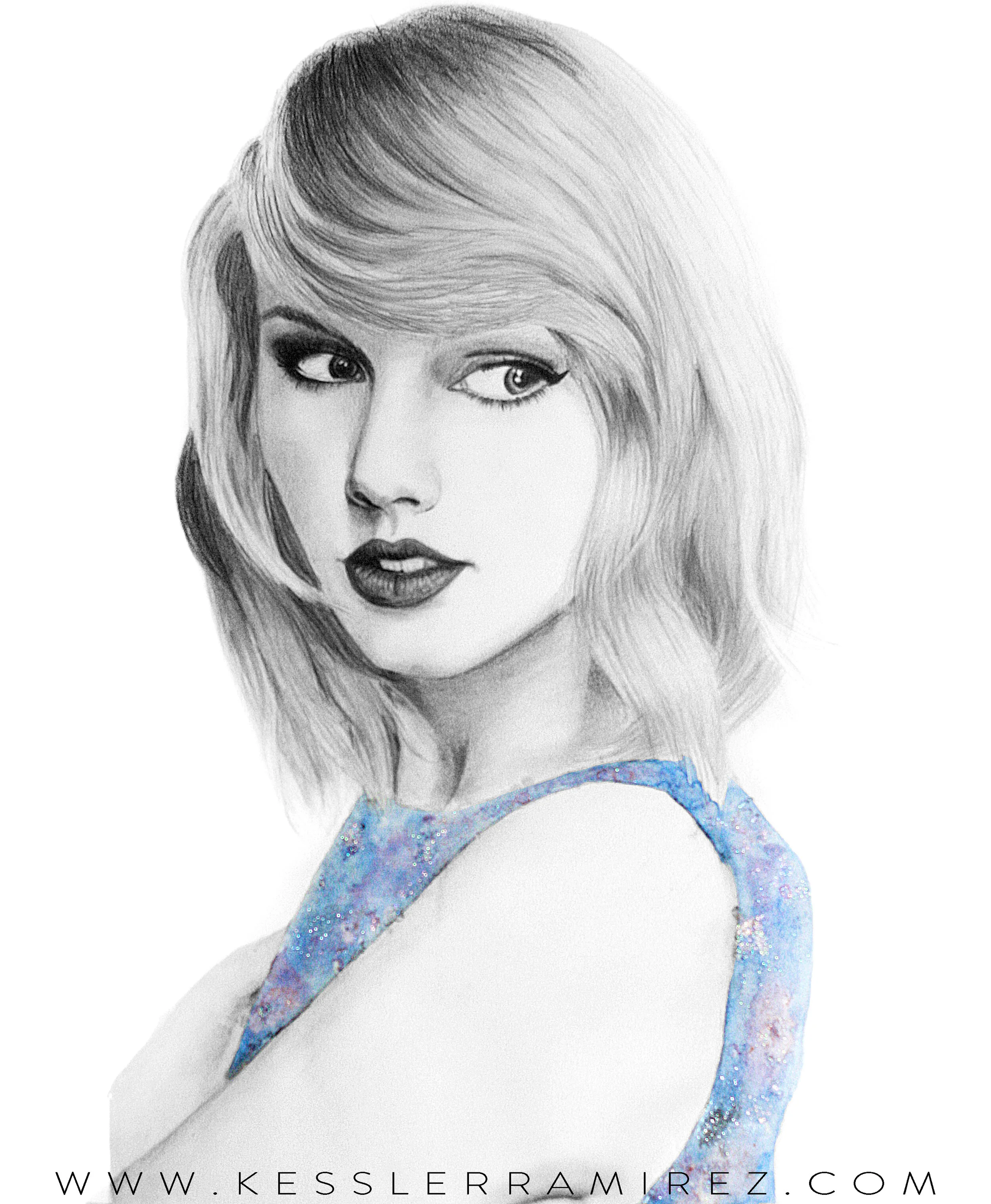 Taylor Swift Pencil Drawing
