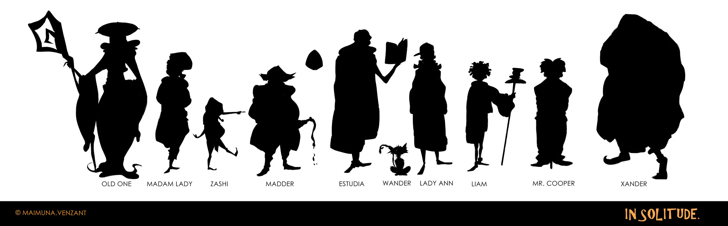In Solitude Characters — Maimuna Venzant