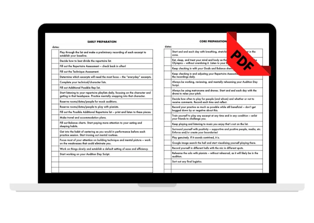 How to divide audition prep into 4 easy phases [free PDF] | Audition ...