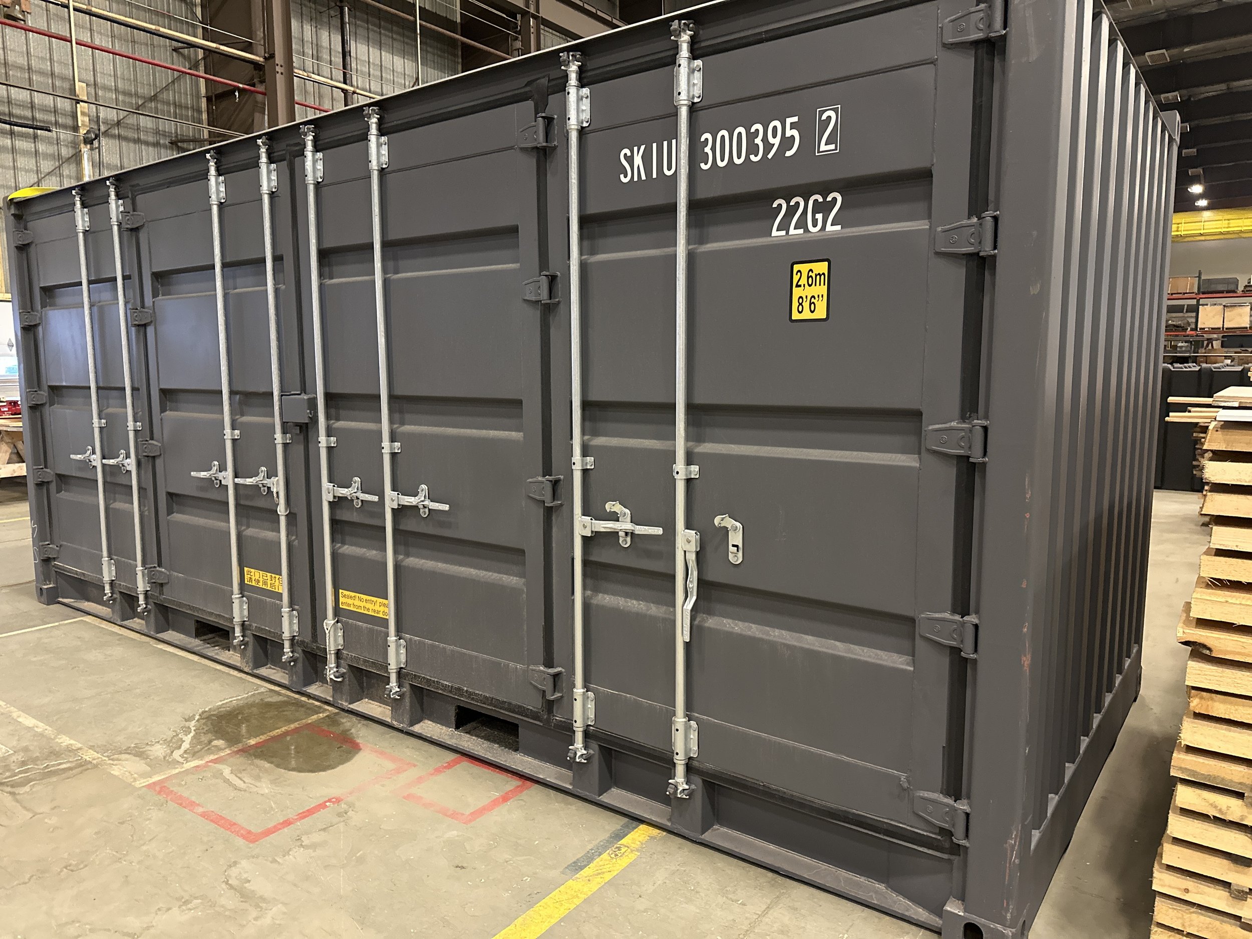 20ft Side Open Shipping Container - prepped for an iDRY AIR — iDRY WOOD