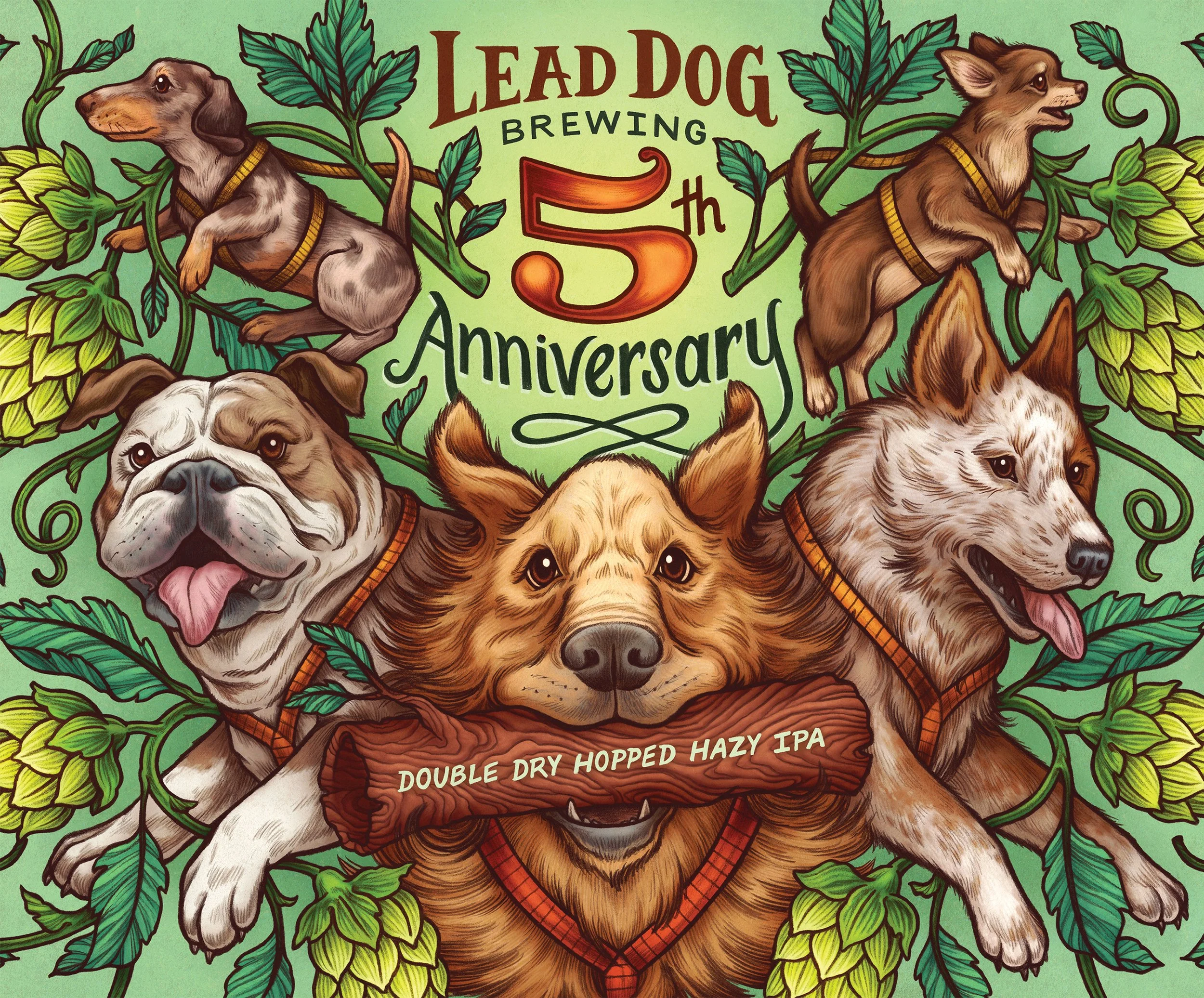 LEAD DOG BEER LABEL — KATE O'HARA