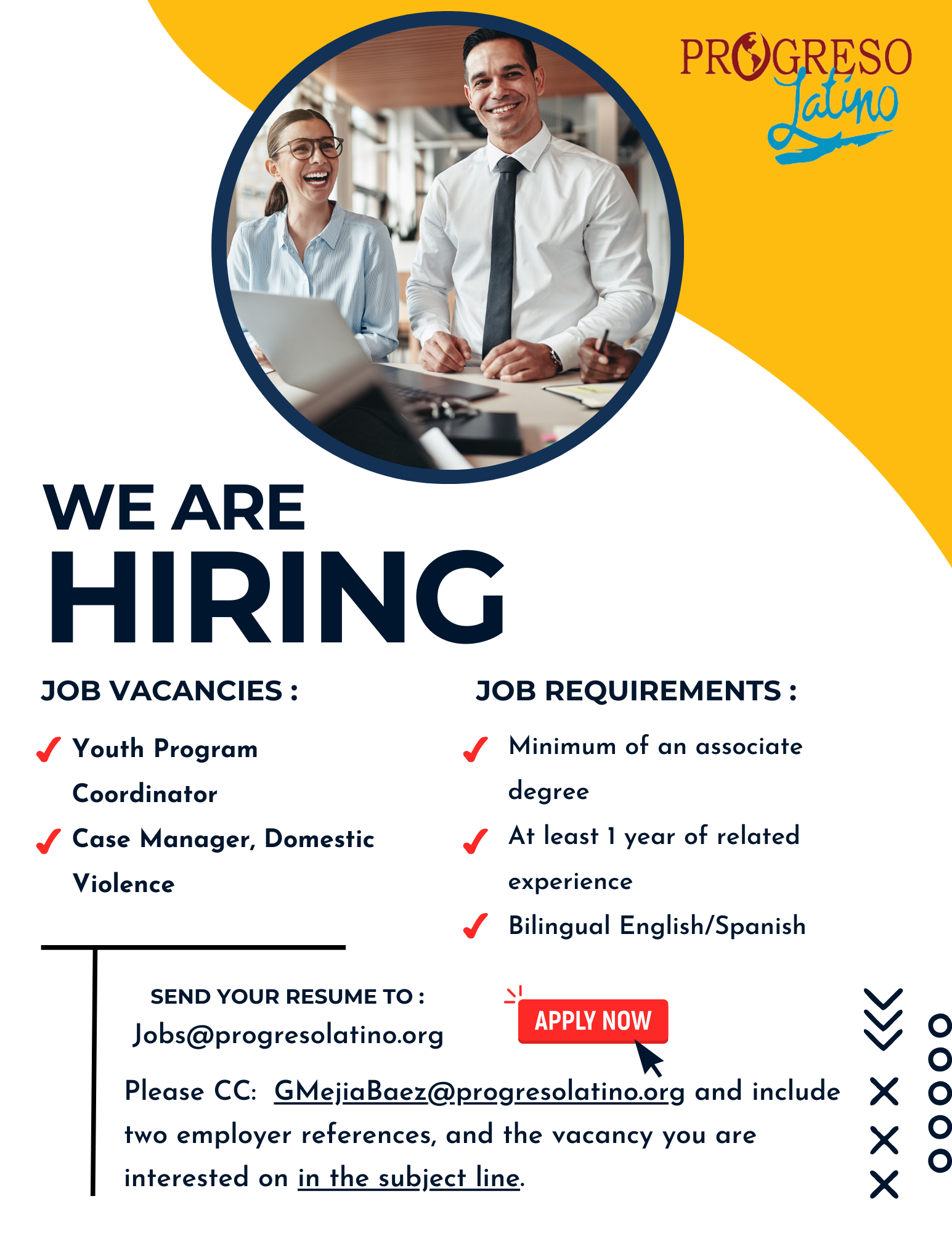 CAREERS — Progreso Latino