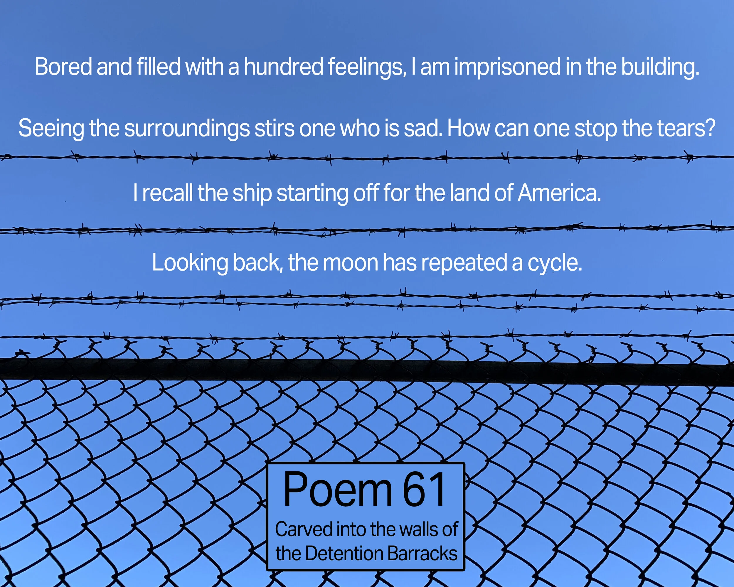 VOR Chinese Poetry | Angel Island Immigration Station - San Francisco