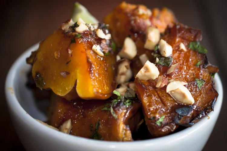 Japanese Black Futsu Squash with hazelnuts — Laurel Foods
