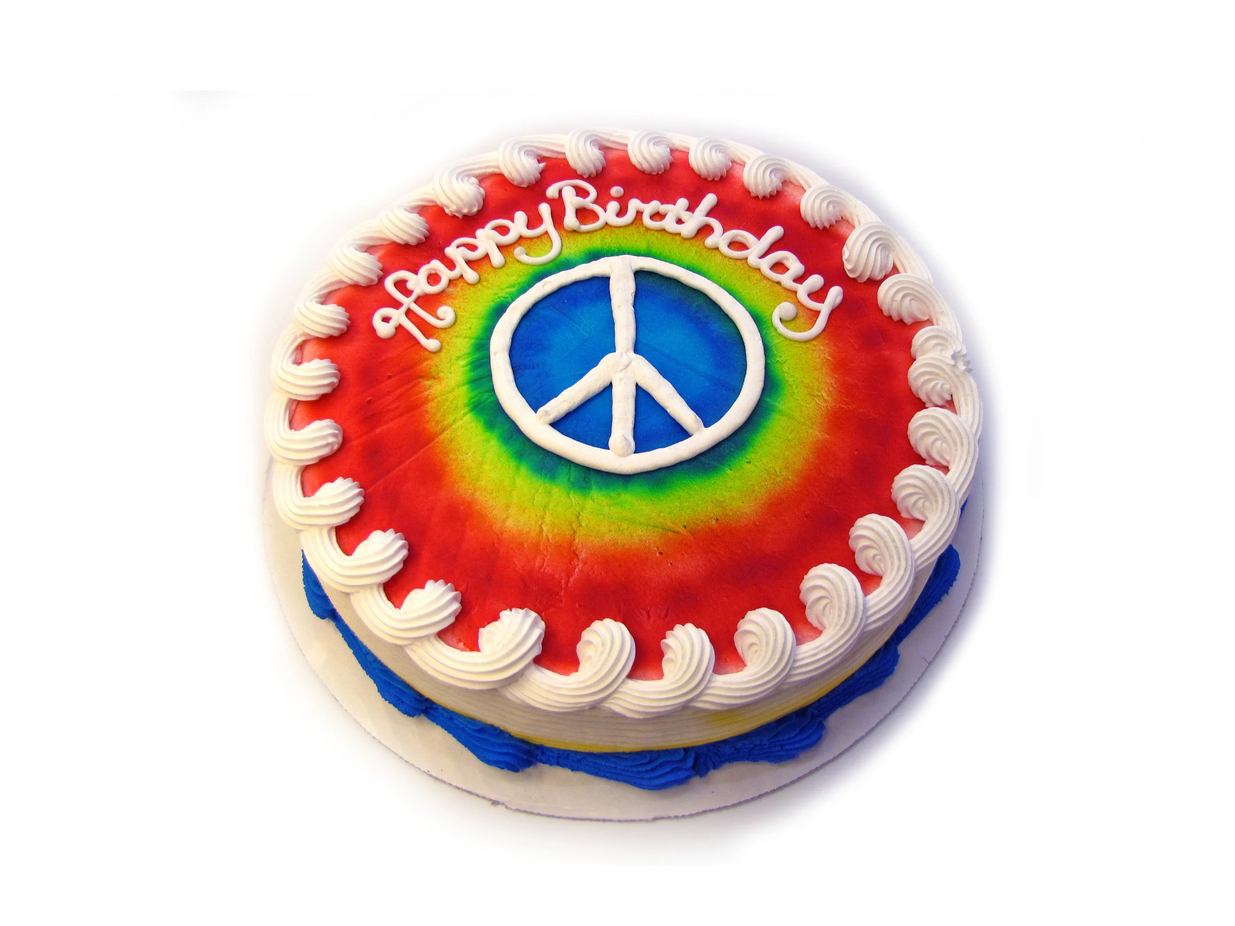 Peace Sign Birthday Cake