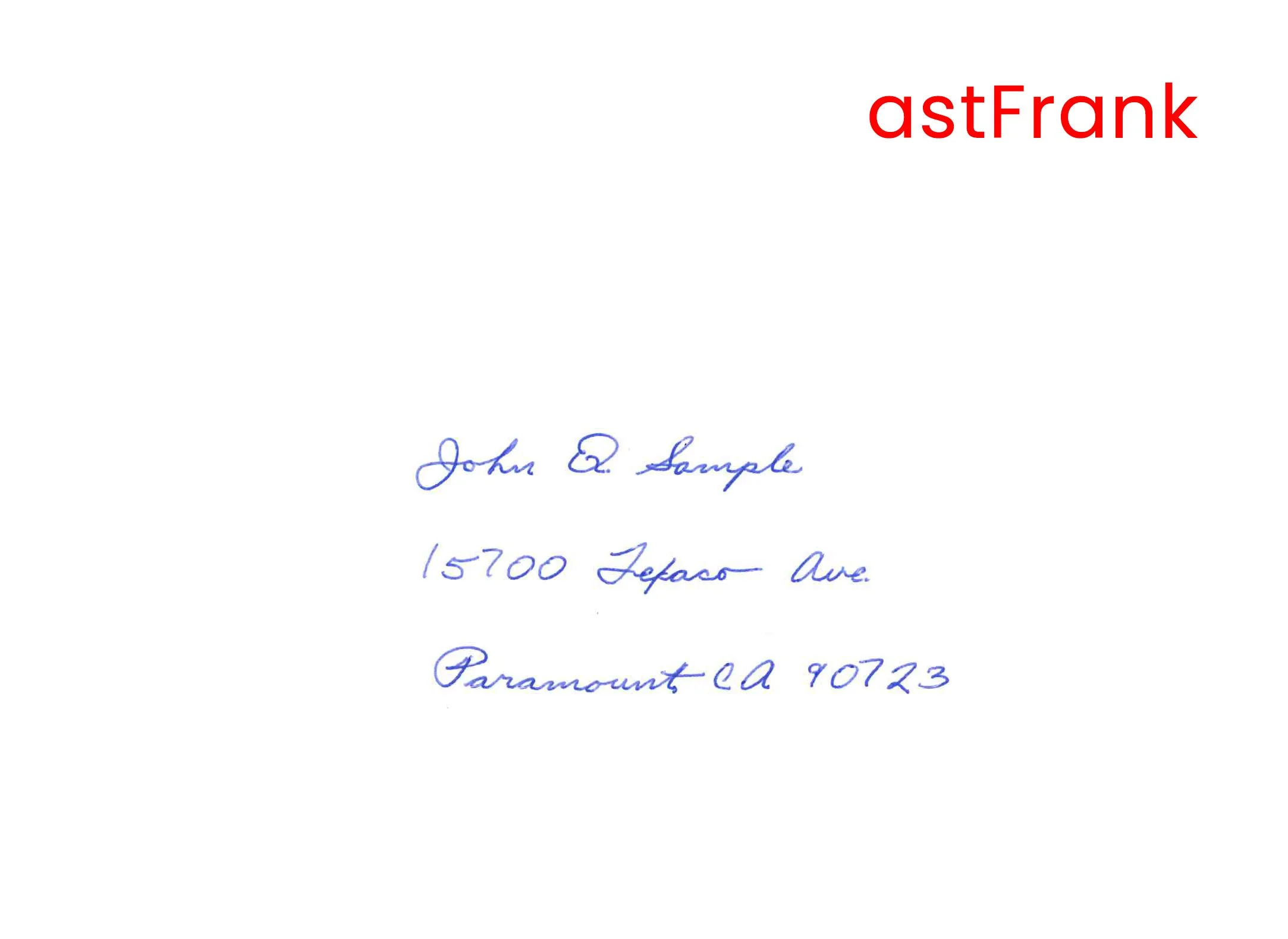 Pen Addressing Direct Mail Fonts and Samples — Direct Mail, Fulfillment ...