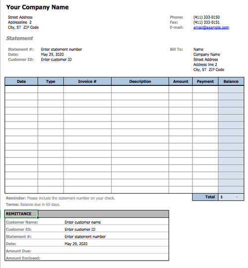 Statement Mailing Samples — Direct Mail, Fulfillment Services, Mailing List