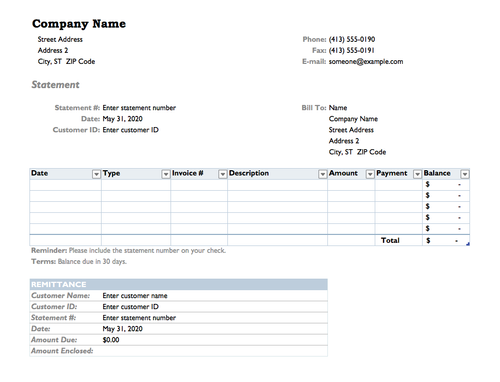 Statement Mailing Samples — Direct Mail, Fulfillment Services, Mailing List