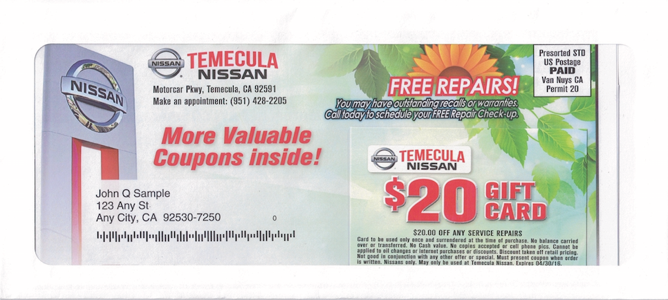 Direct Mail Envelope Samples — Direct Mail, Fulfillment Services ...