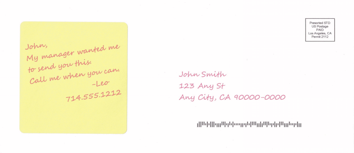 Direct Mail Envelope Samples — Direct Mail, Fulfillment Services ...