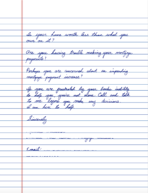 Handwriting Font Direct Mail Samples — Direct Mail, Fulfillment ...