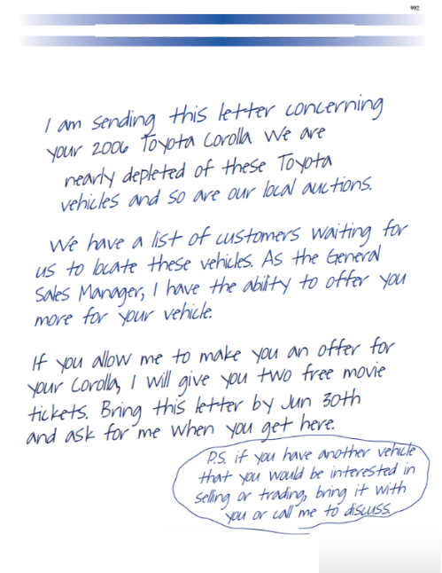 Handwriting Font Direct Mail Samples — Direct Mail, Fulfillment ...