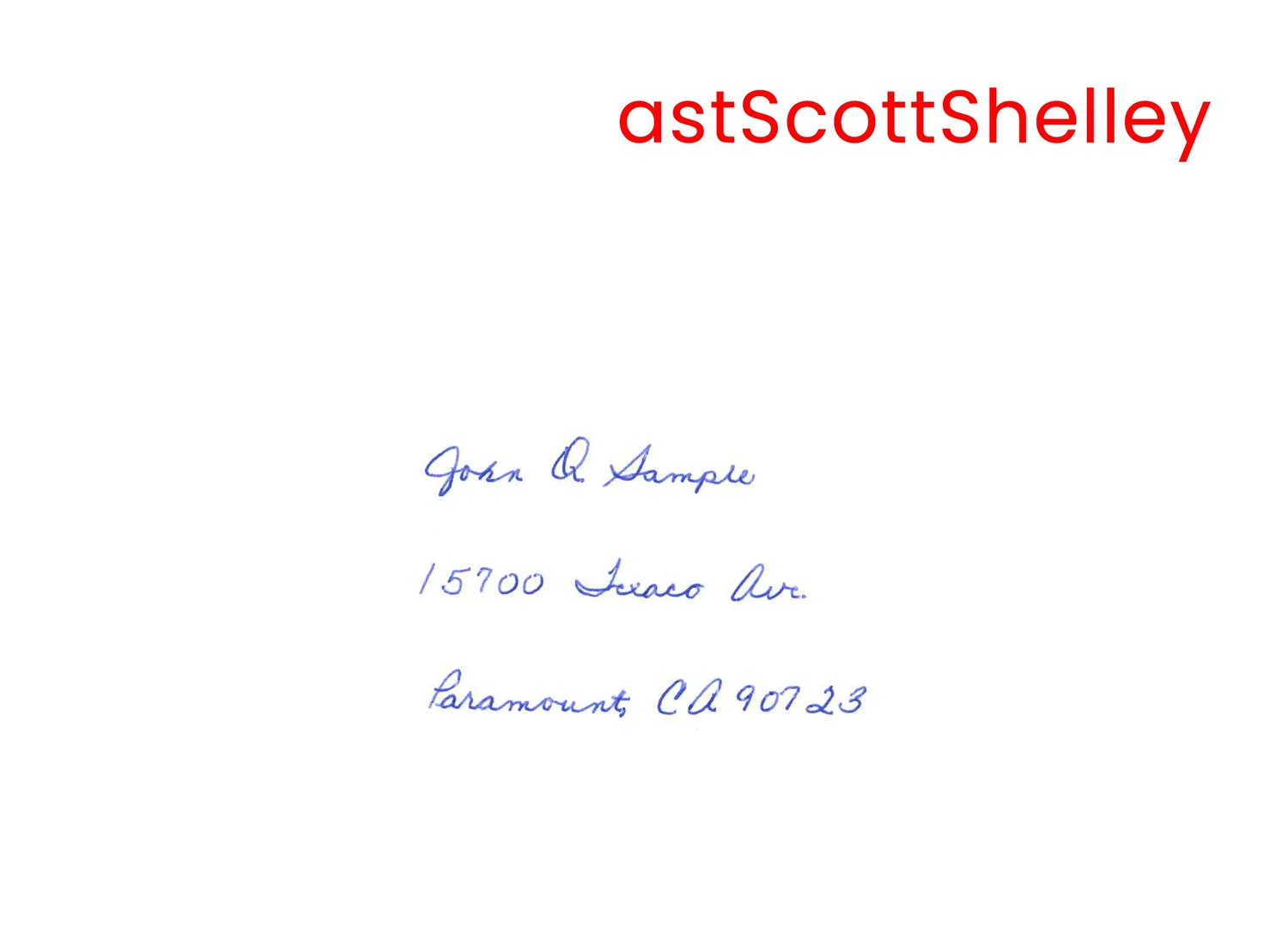 Pen Addressing Direct Mail Fonts and Samples — Direct Mail, Fulfillment ...