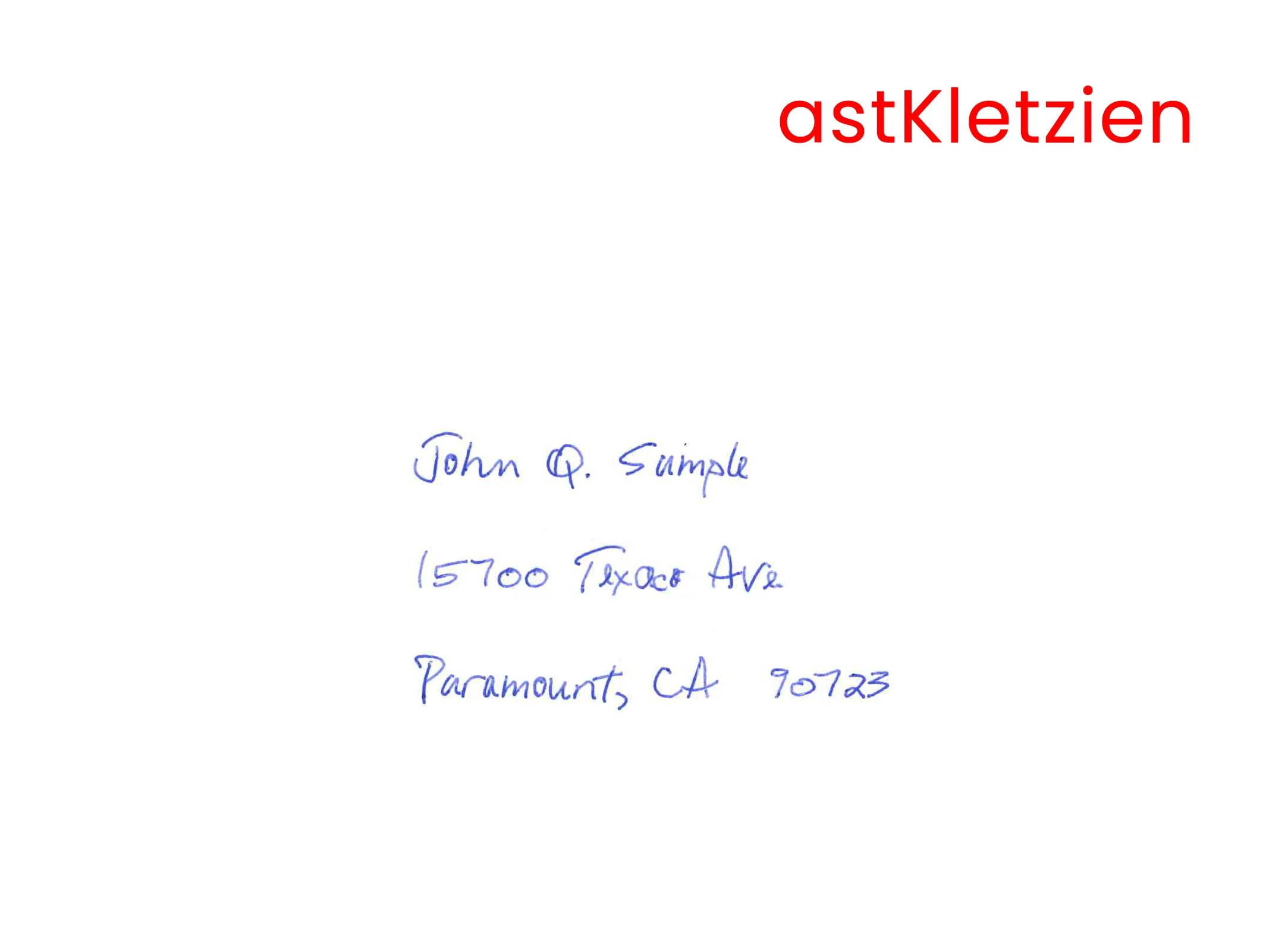 Pen Addressing Direct Mail Fonts and Samples — Direct Mail, Fulfillment ...