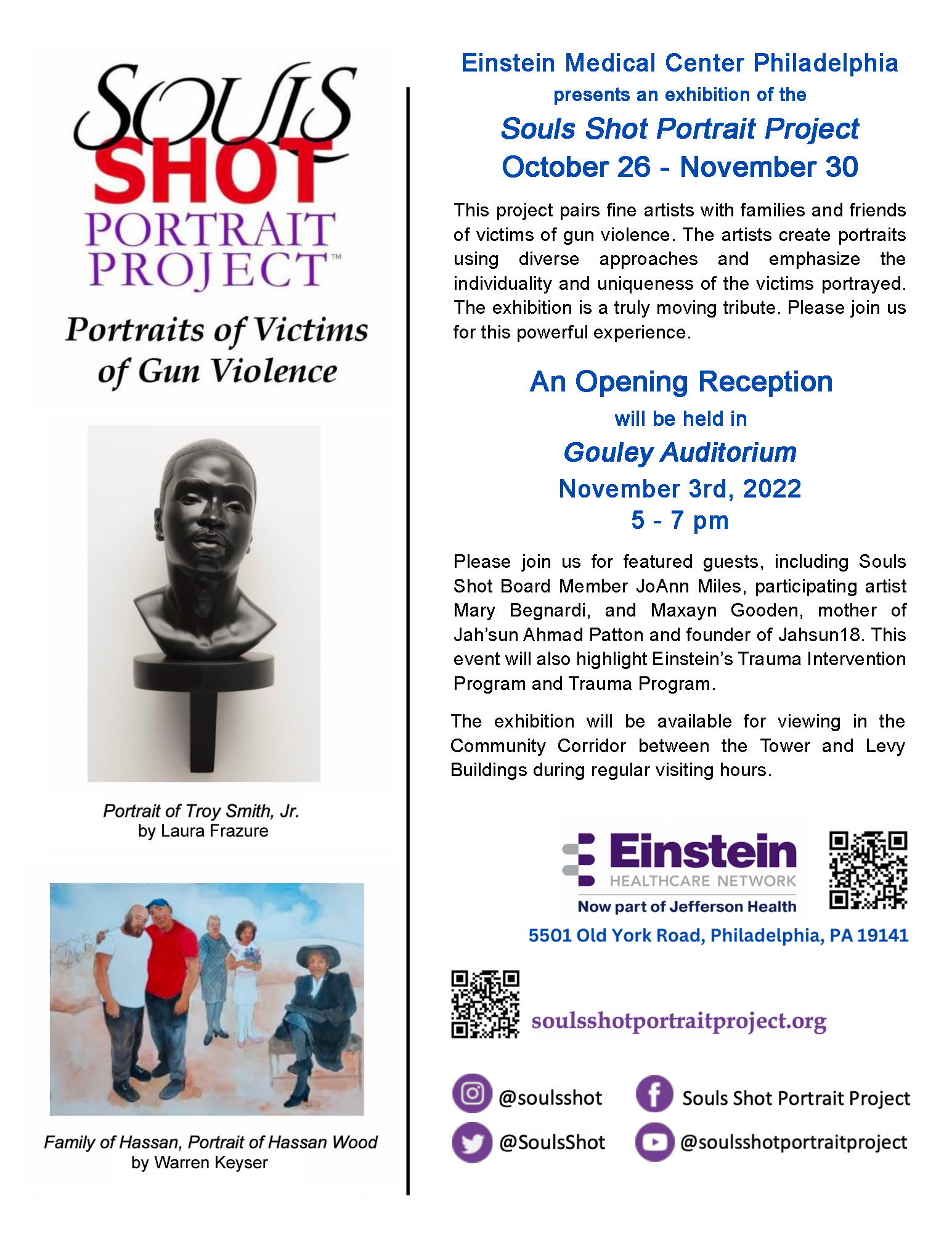 Einstein Hospital | 2021 Philadelphia Exhibition — Souls Shot Portrait ...