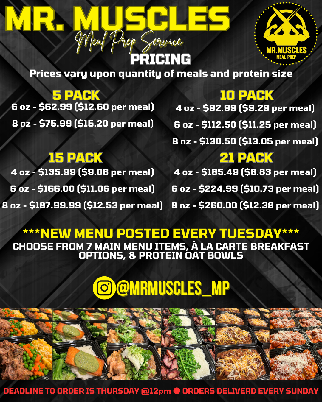 Order — Mr. Muscles Meal Prep