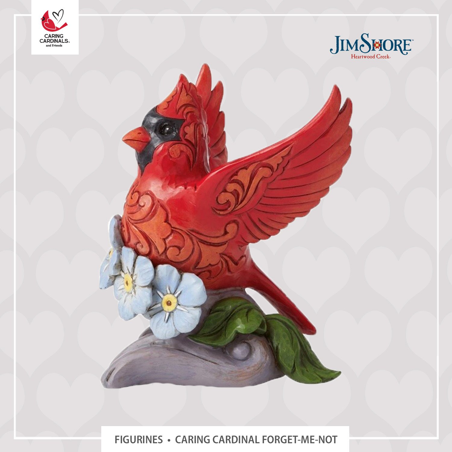 CARDINAL FIGURINES BY ARTIST JIM SHORE — CARING CARDINALS