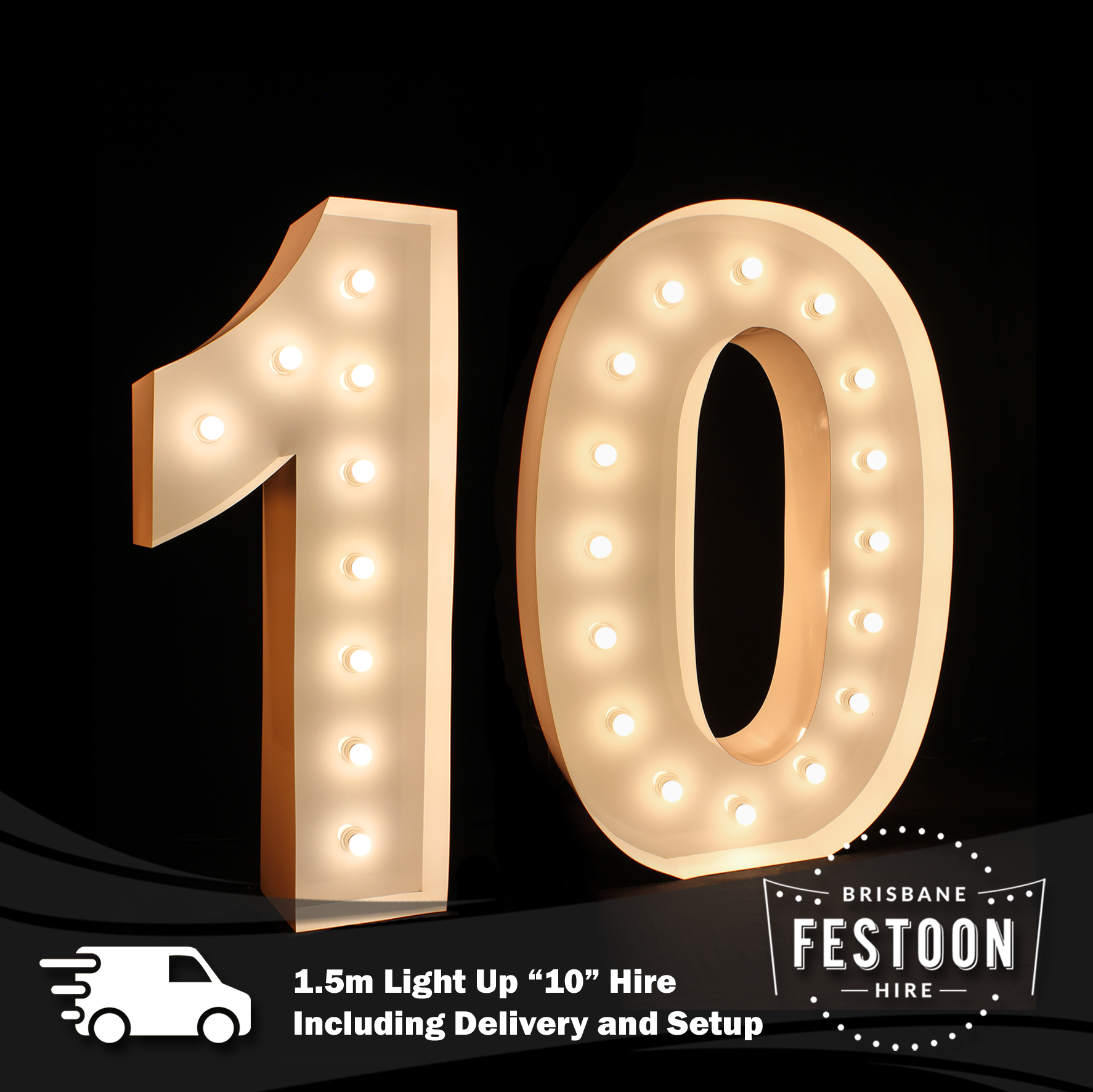Light Up Numbers — Brisbane Festoon Hire