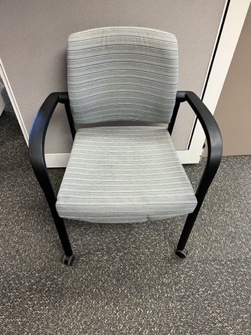 Allsteel Stackable Guest Chair W/ Caster Wheels — OEB | Used Office ...