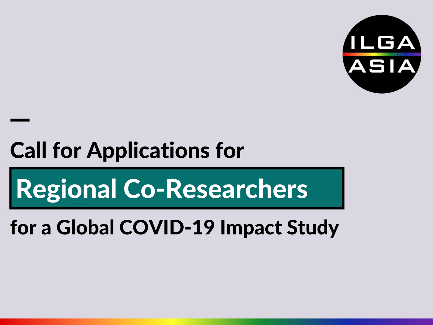 Call for Applications for Regional Co-Researchers for a Global COVID-19 ...
