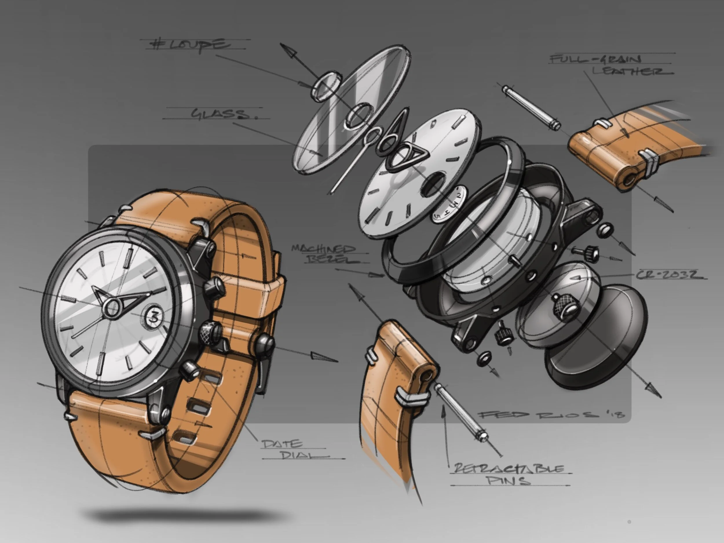 Watch Design Sketch