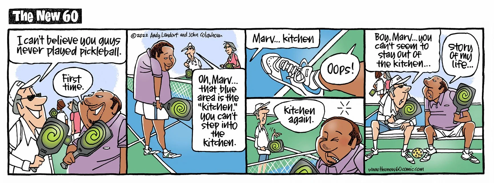 Pickleball — The New 60 Comic