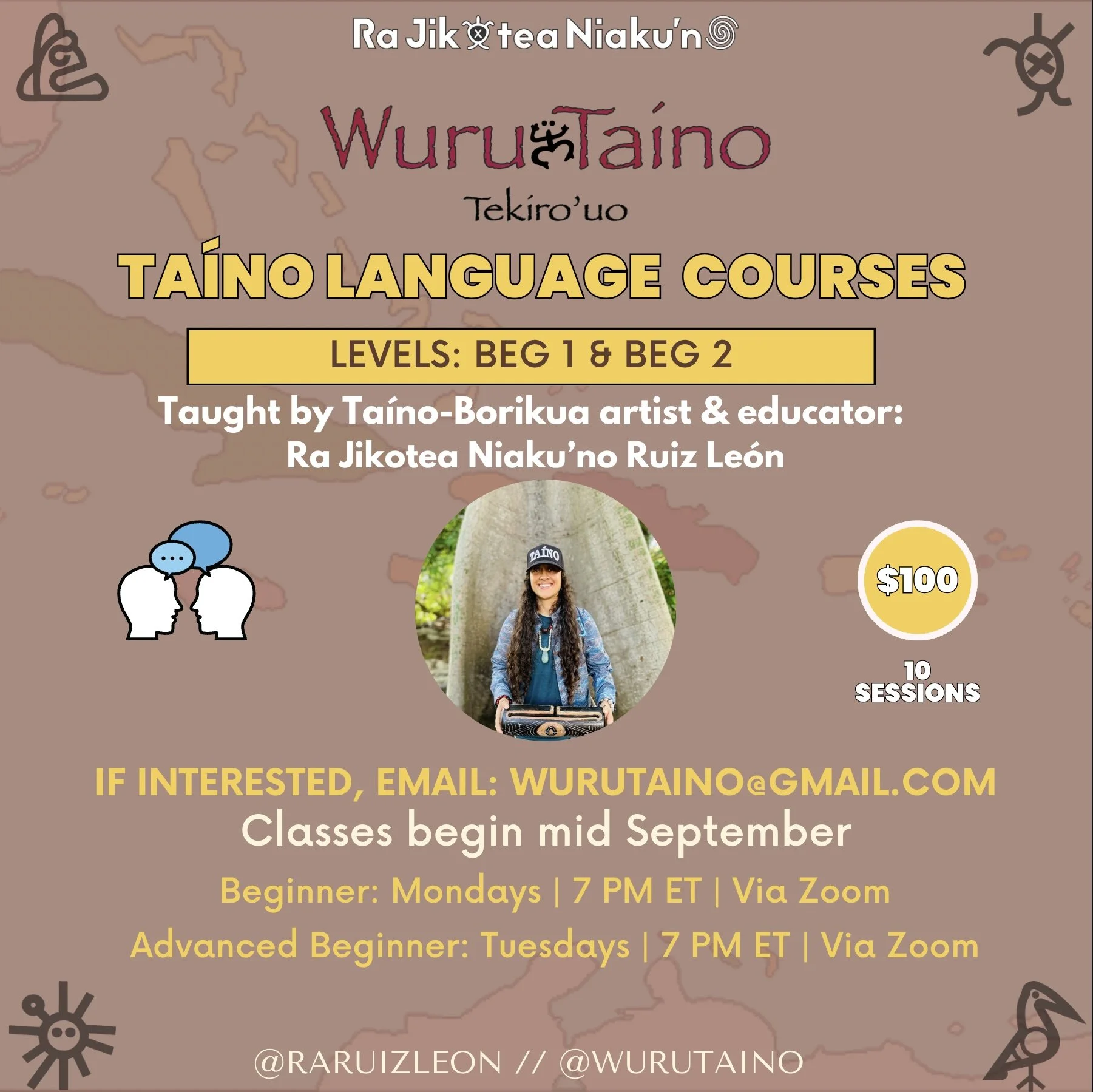 Upcoming Taíno Course — Ra Jikotea Niaku'no Ruiz León