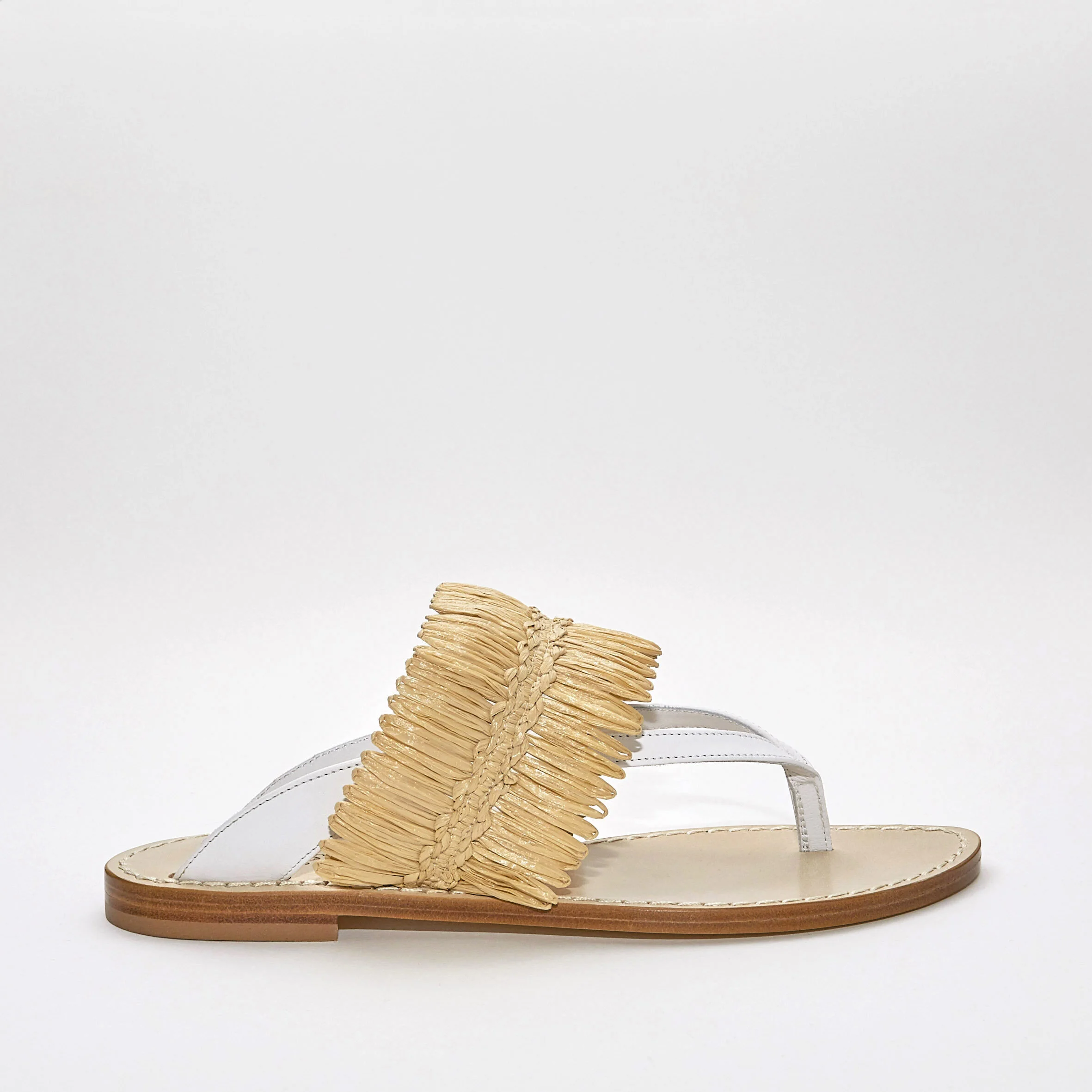 RIVIERA RAFFIA SLIDE SANDALS — MUSA