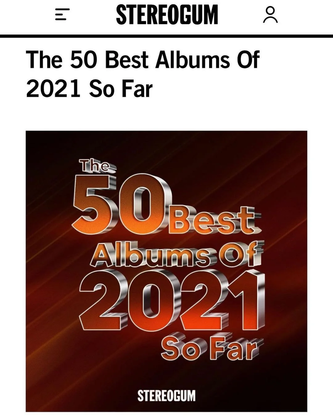 Stereogum Names Urban Driftwood Among Best Albums of 2021 So Far — SPINSTER