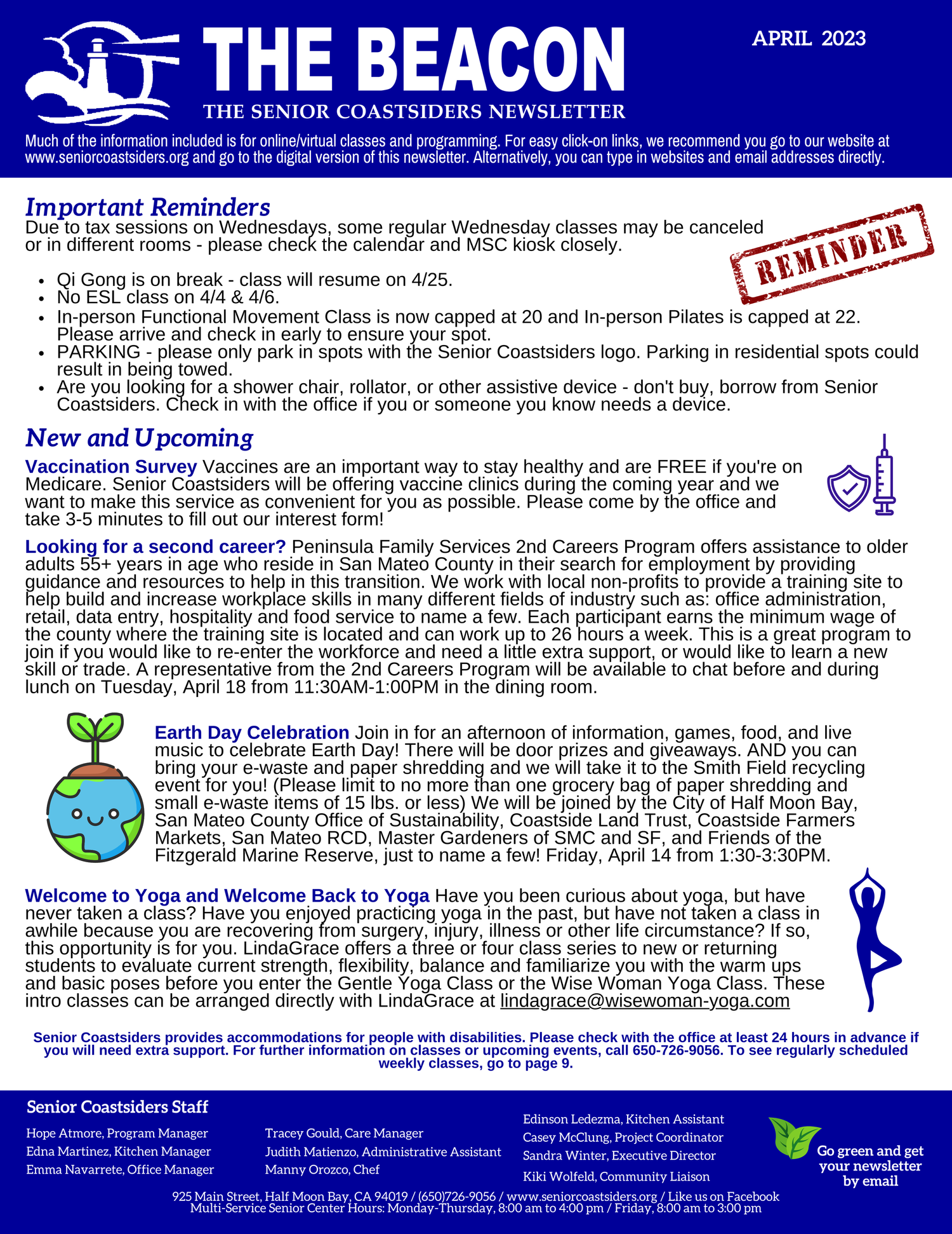 The Beacon - Newsletter — Senior Coastsiders