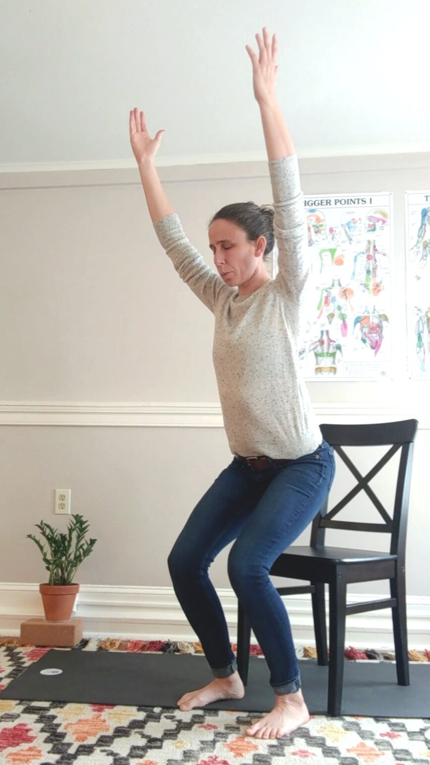 Desk stretches for tight hamstrings and lower body. | Dr. Caitlin Redding