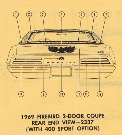 What?! A Large Bird Decal On The 1969 Firebird 400…Deck Lid ...