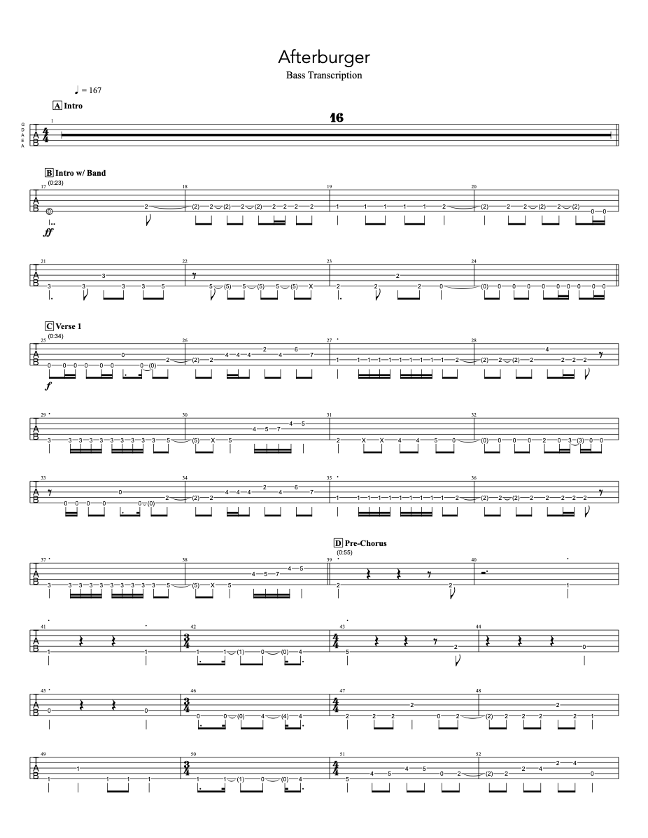 Stems and Tabs — Arch Echo