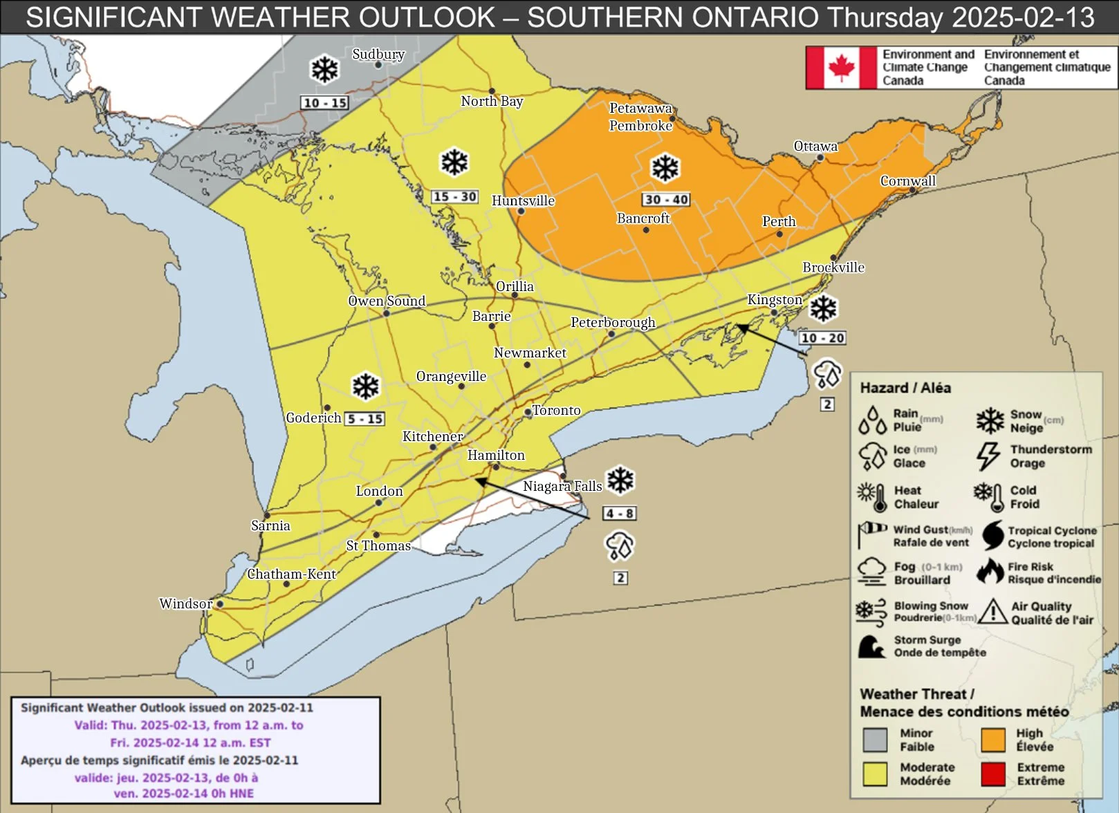 Your Weather Forecast for Ontario