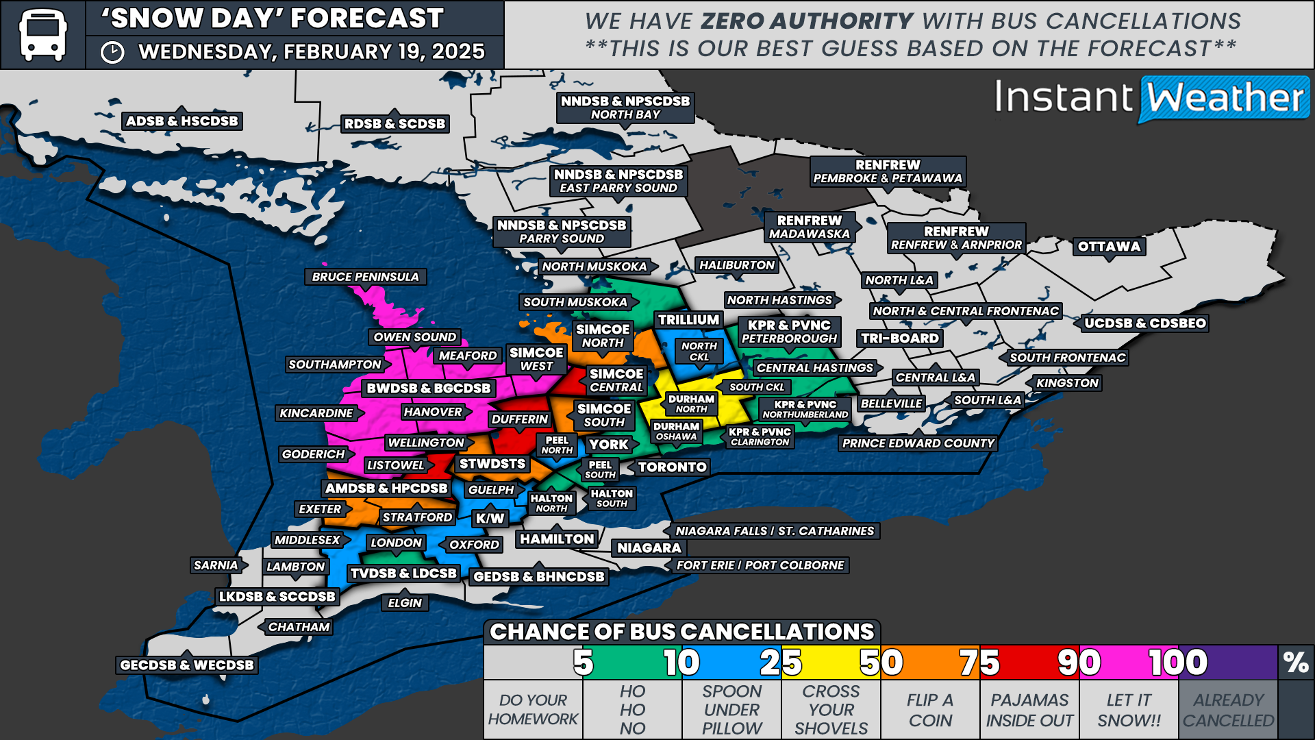 'Snow Day' Forecast: Questionable Chance for School Bus Cancellations on Wednesday in Parts of ...