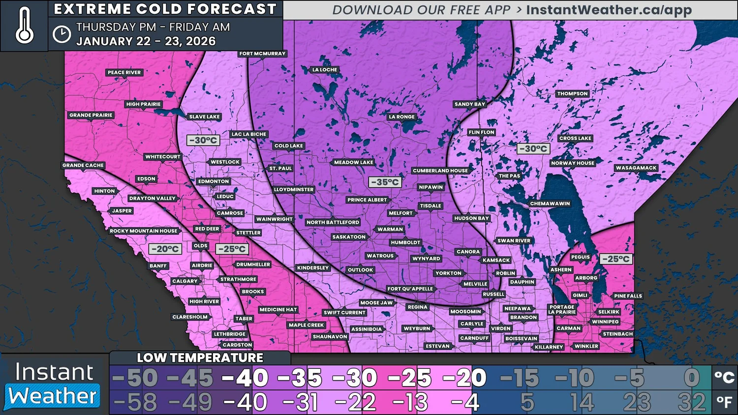 Deep Freeze Continues Across the Prairies Thursday Night With Wind ...